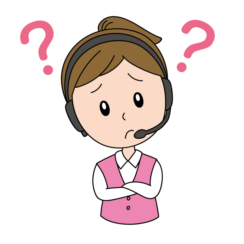 首をかしげる女性オペレーター 無料イラスト素材ならイラストック
